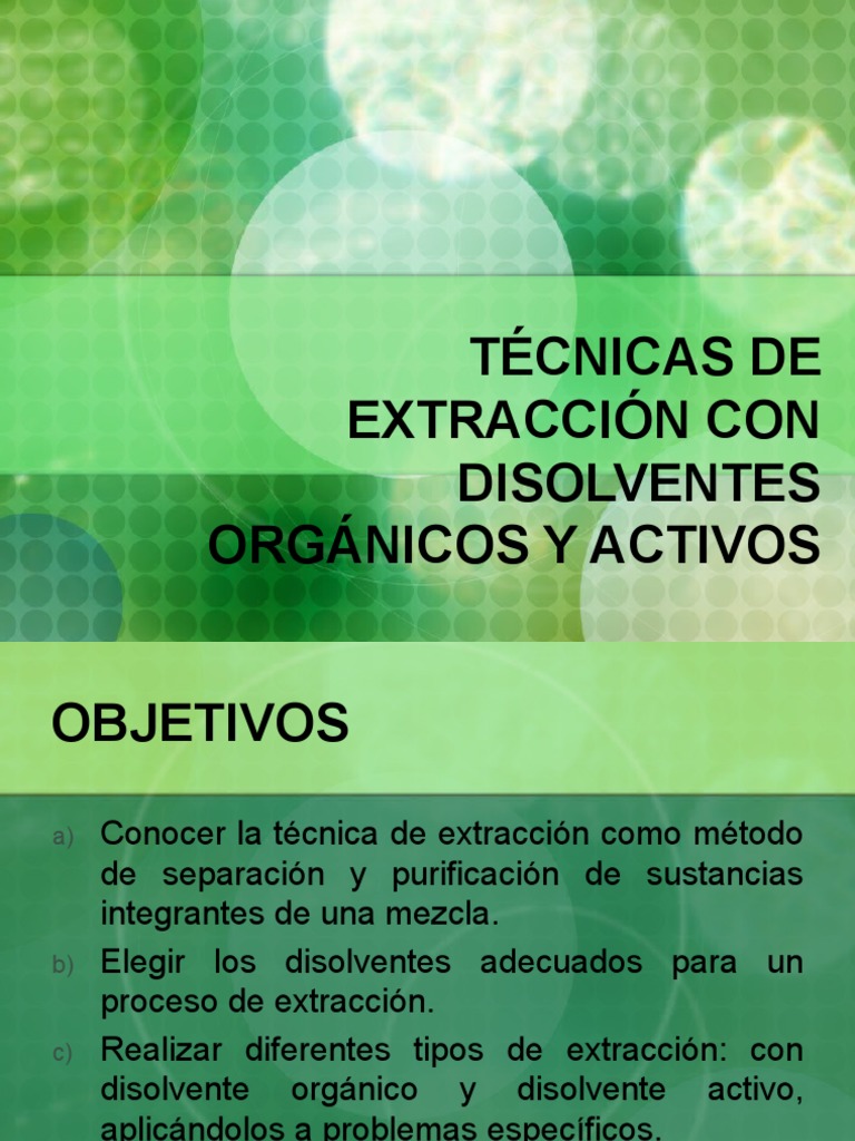 Tecnicas de Extraccion
