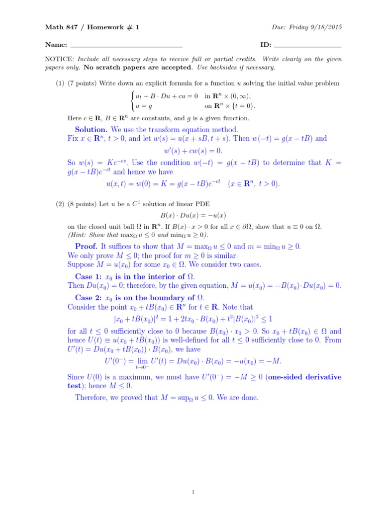 Puntos de Edp | PDF | Ordinary Differential Equation | Equations