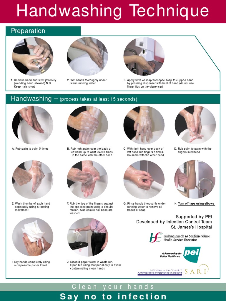 HPSC Hand Hygiene Poster | PDF | Wellness