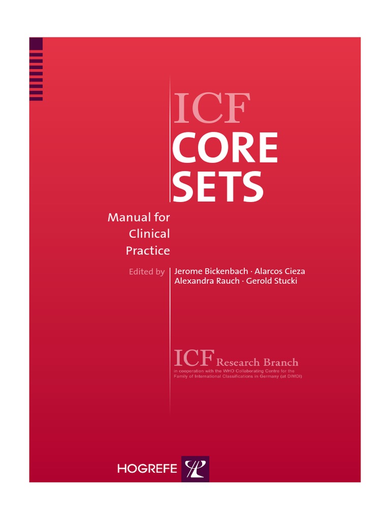 Core Sets: Manual For Clinical Practice | PDF | Disability | Physical ...