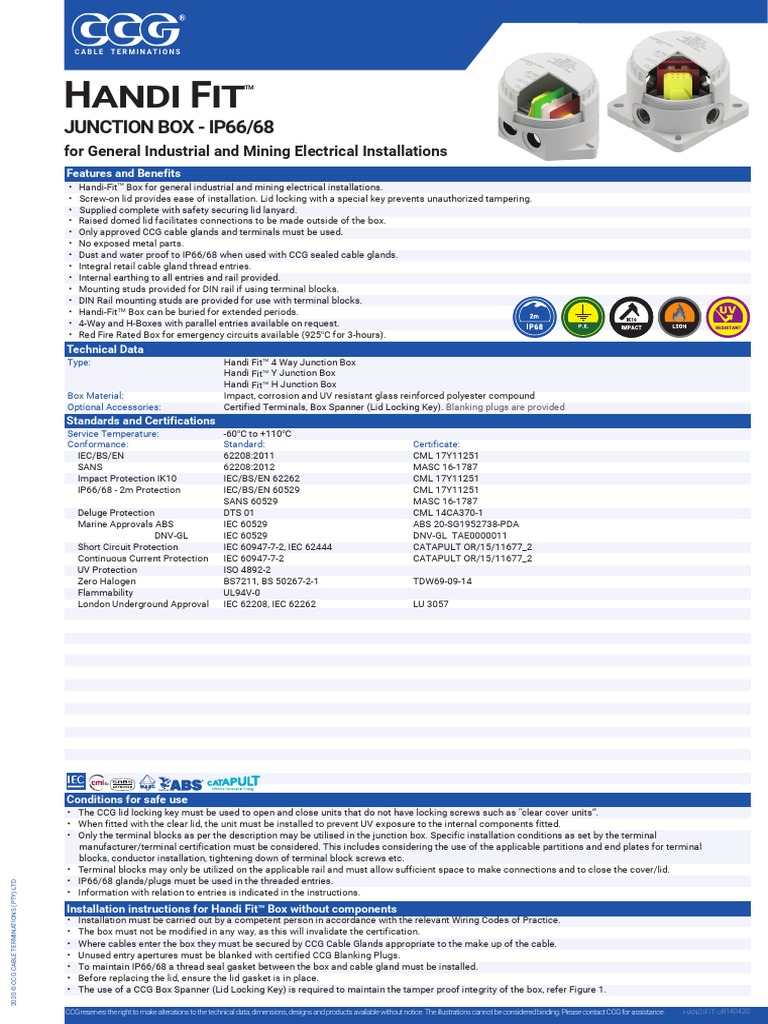 CCG - 0650 - Handi - Fit - JB140420 | PDF | Electrical Wiring ...