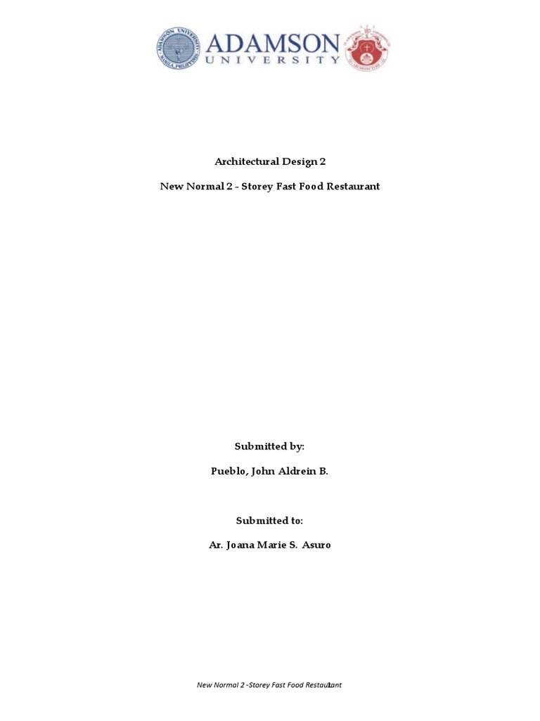 2 Storey Fast Food Restaurant | PDF | Restaurants | Fast Food Restaurants