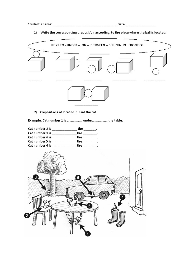 Prepositions of Location Fun Activities Games Tests 29768 | PDF ...