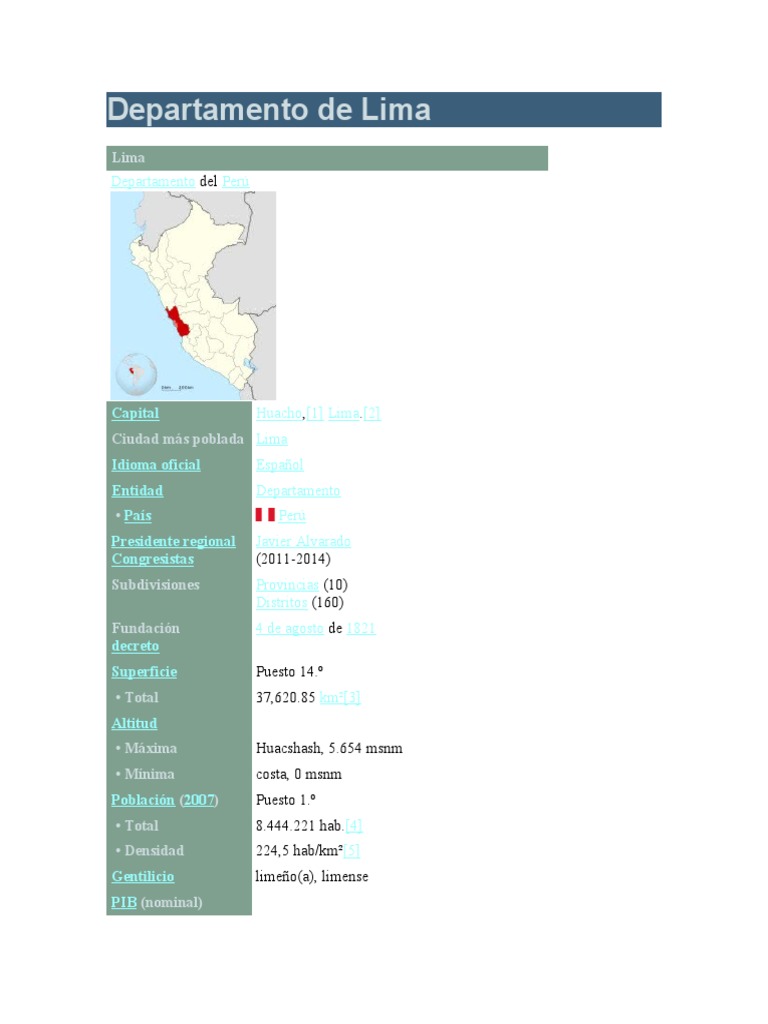 Lima Peru | PDF | Geografía Física
