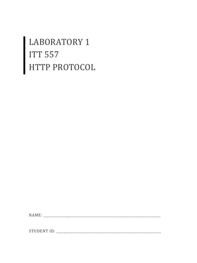 Lab 1 ITT557 | PDF | Hypertext Transfer Protocol | Application Layer Protocols