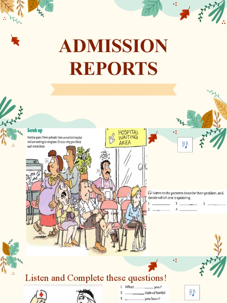 Admission Report Components and Assignment | PDF