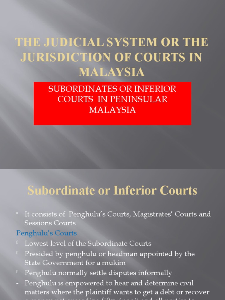 The Judicial System or The Jurisdiction of Courts | PDF | Magistrate ...
