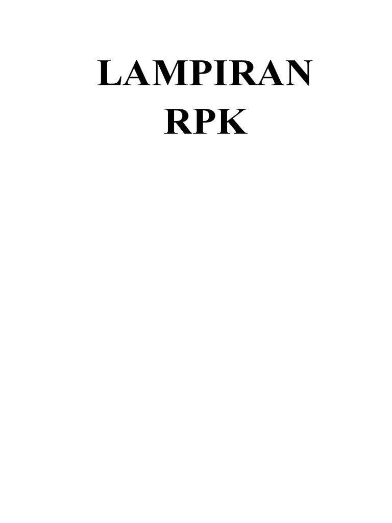 Lampiran RPK | PDF