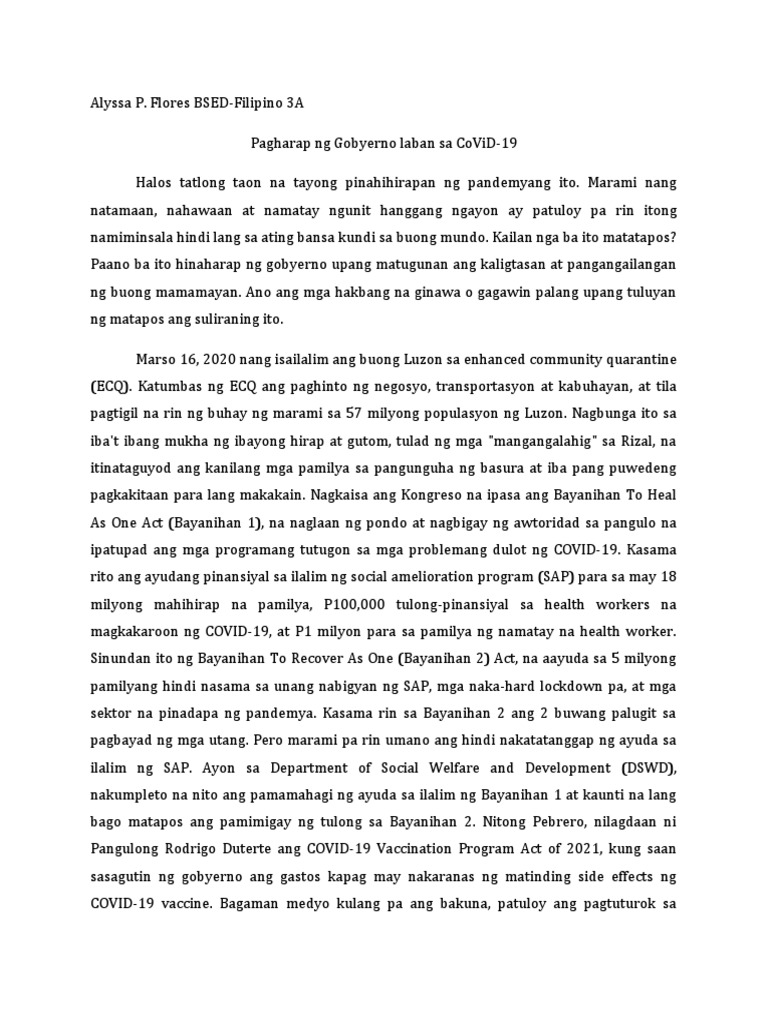 Pasulat Na Diskurso | PDF