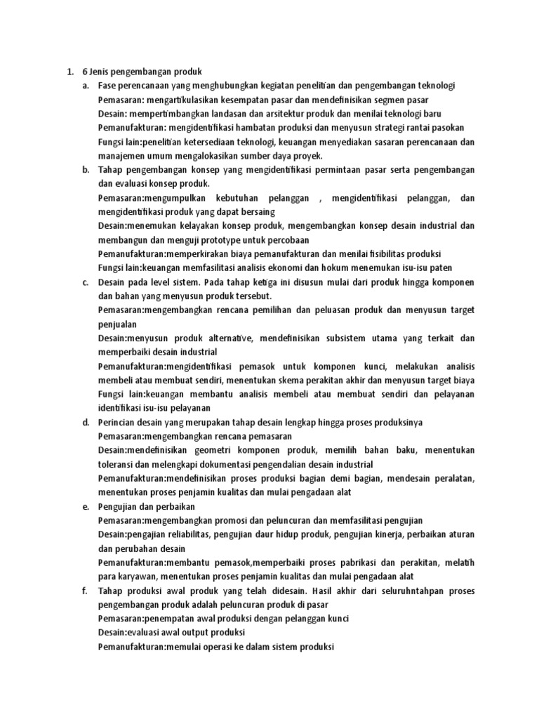 6 Jenis Pengembangan Produk | PDF | Karier & Perkembangan | Bisnis