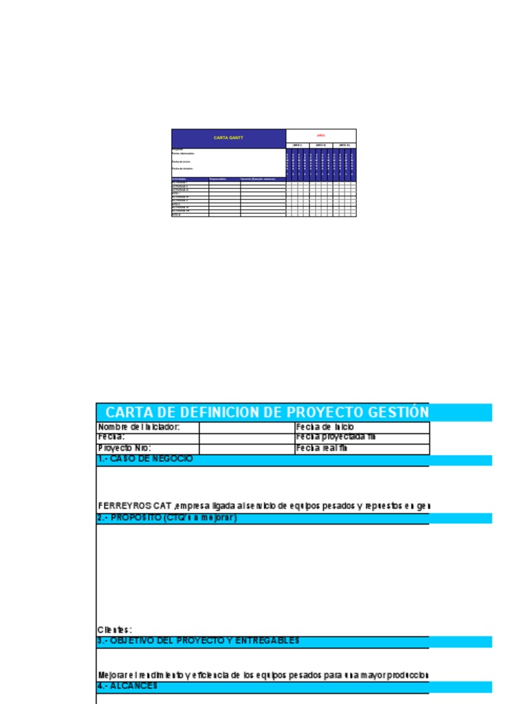 CARTA PROYECTO-project Charter Plantilla | PDF | Business | Economias