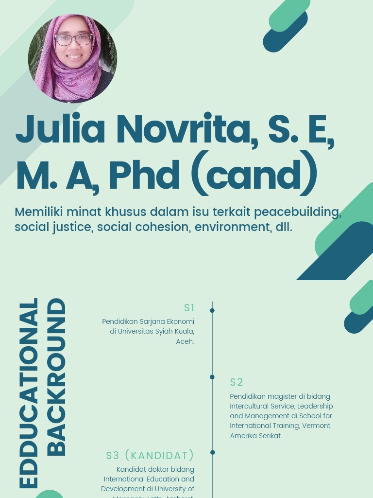 Bio Ibu Julia Novrita, S. E, M. A, PHD (Cand) | PDF