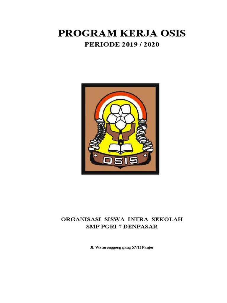 Program Kerja OSIS SMP PGRI 7 Denpasar | PDF | Karier & Perkembangan