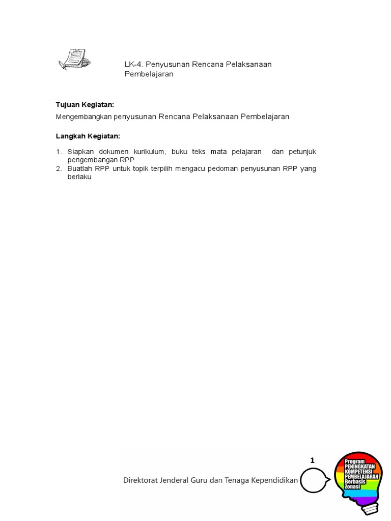 LK 4 RPP-rev 25RINO | PDF | Kesehatan Holistik