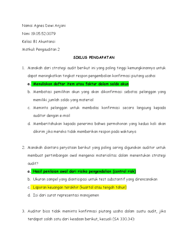 Strategi Audit dalam Pengauditan 2 | PDF