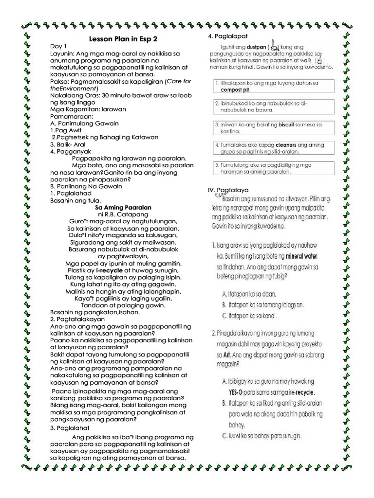 Qdoc - Tips - Lesson Plan in Esp 2 | PDF