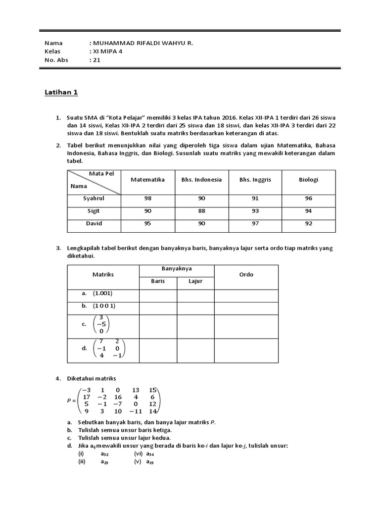 Soal Matriks | PDF