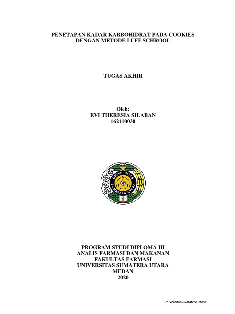 Penetapan Kadar Karbohidrat Pada Cookies Dengan Metode Luff Schrool | PDF