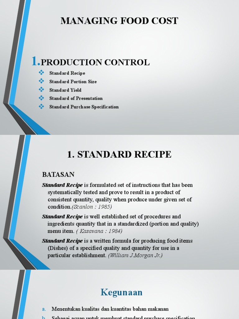 Managing Food Cost | PDF | Foods | Steak