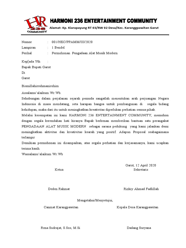 Proposal Harmoni 2 | PDF