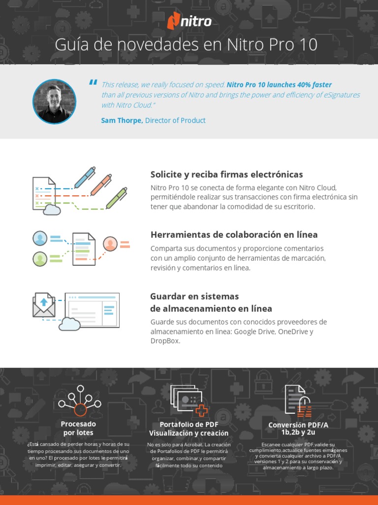 Guide To Nitro Pro 10 Spanish | PDF | Archivo de computadora | Microsoft