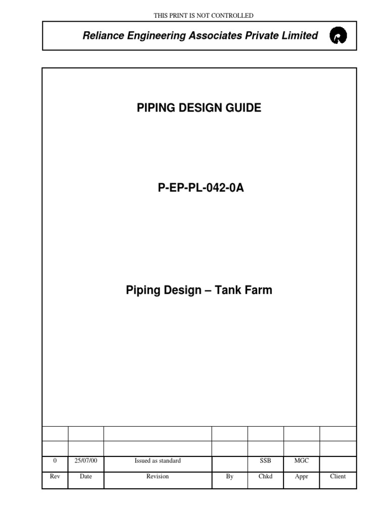 Piping Design Guide: Reliance Engineering Associates Private Limited ...