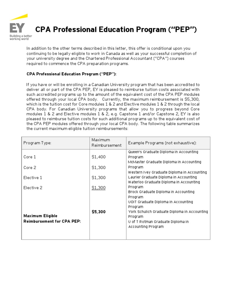 CPA Professional Education Program ("PEP") | PDF | Certified Public ...