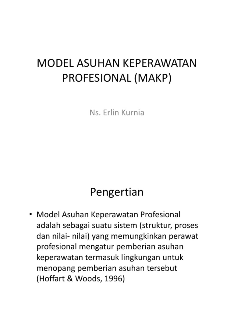 Rmk2-Model Asuhan Keperawatan Profesional (Makp) | PDF
