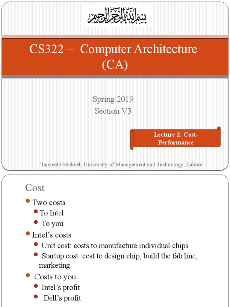 CS322 - Computer Architecture (CA) : Spring 2019 Section V3 | Download Free PDF | Semiconductor ...