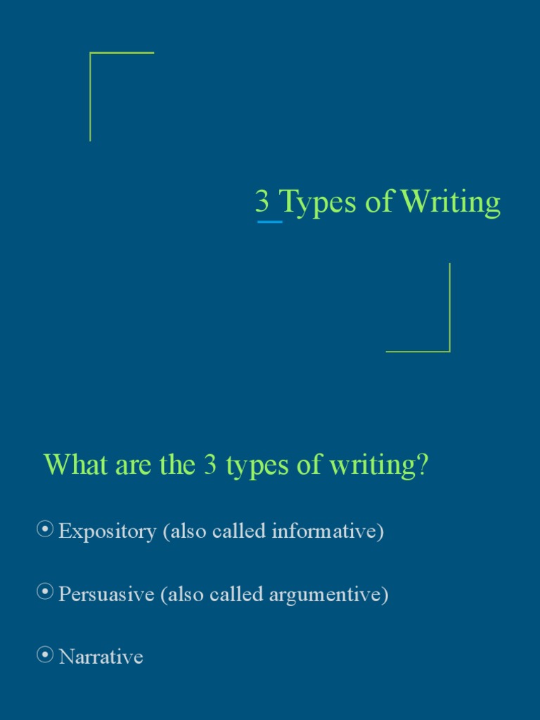 Types of Writing Explained | PDF | Self-Improvement