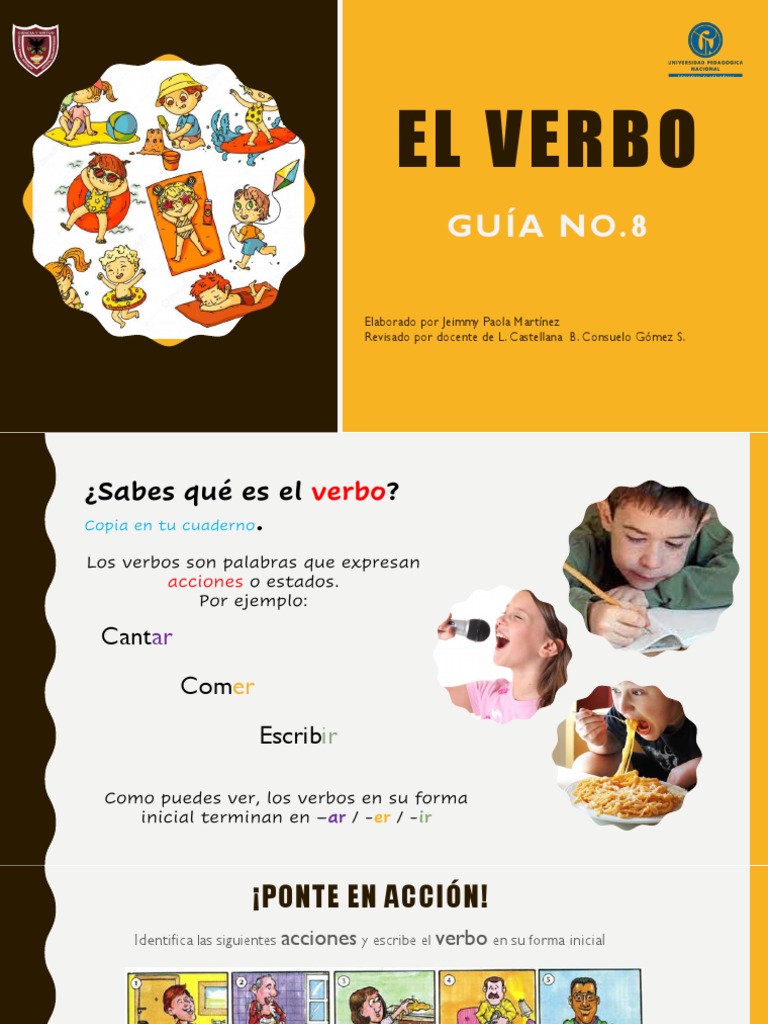 Guía No.8 El Verbo | PDF | Verbo | Lingüística