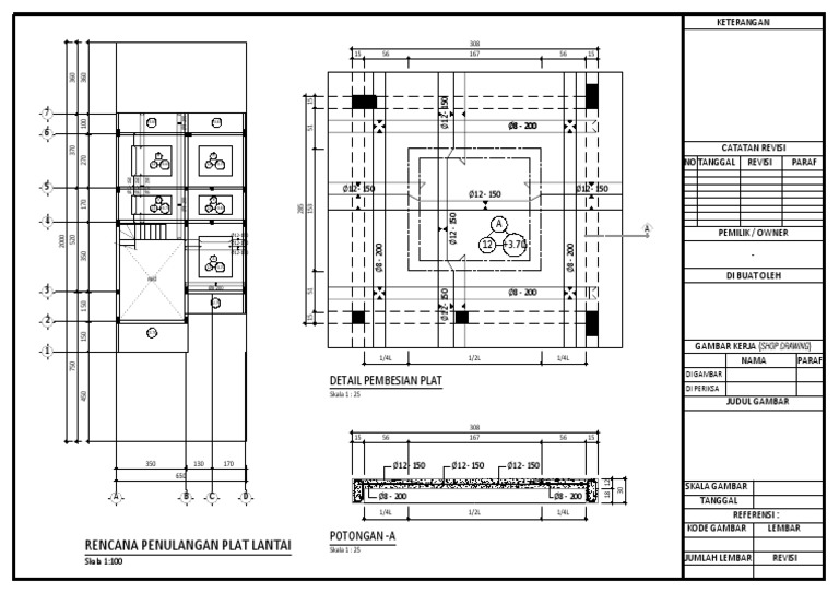 Rencana Penulangan Plat Lantai | PDF