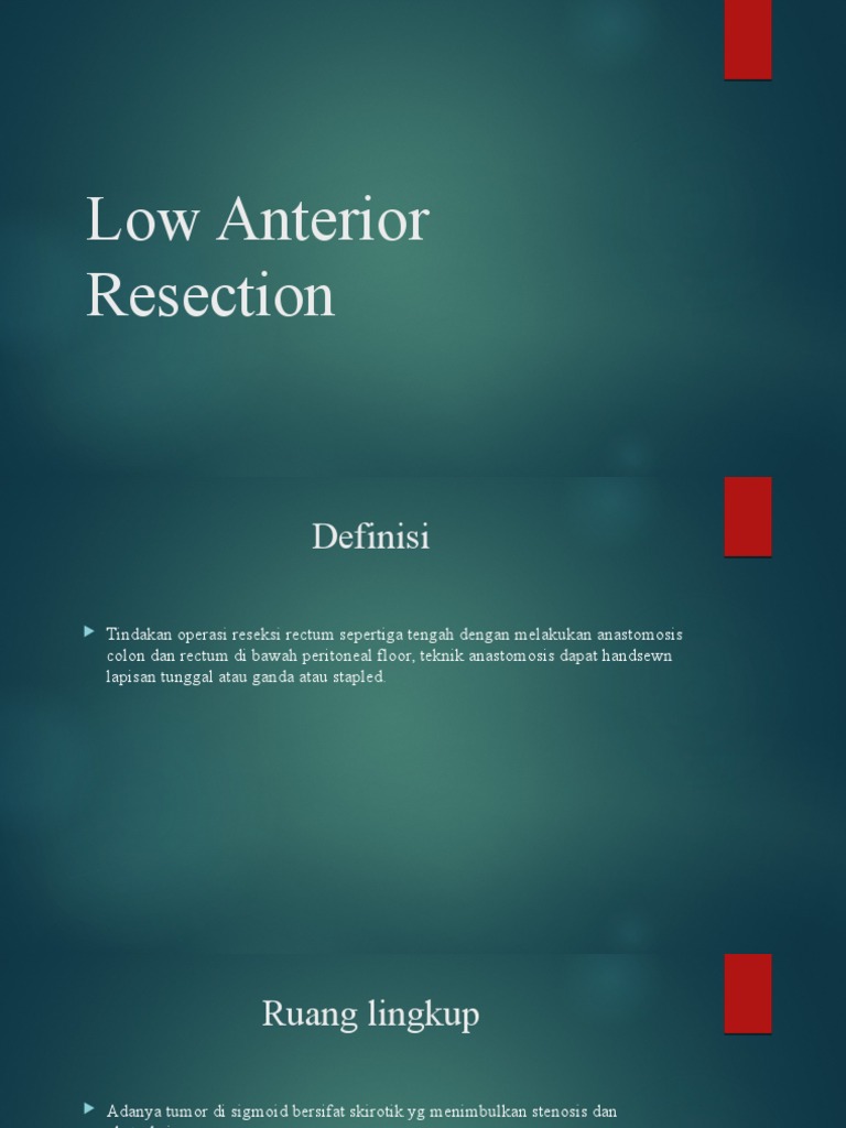 Low Anterior Resection | PDF | Sains & Matematika