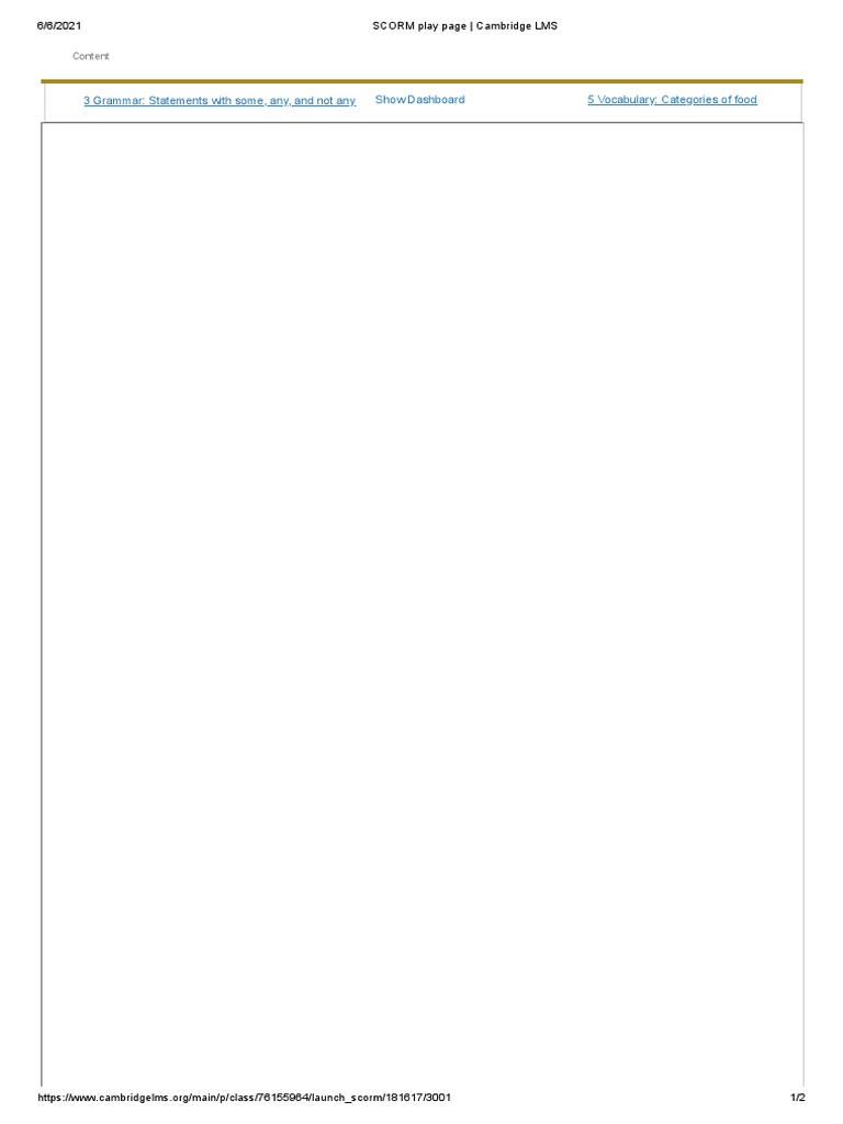 SCORM Play Page - Cambridge LMS 9 | PDF