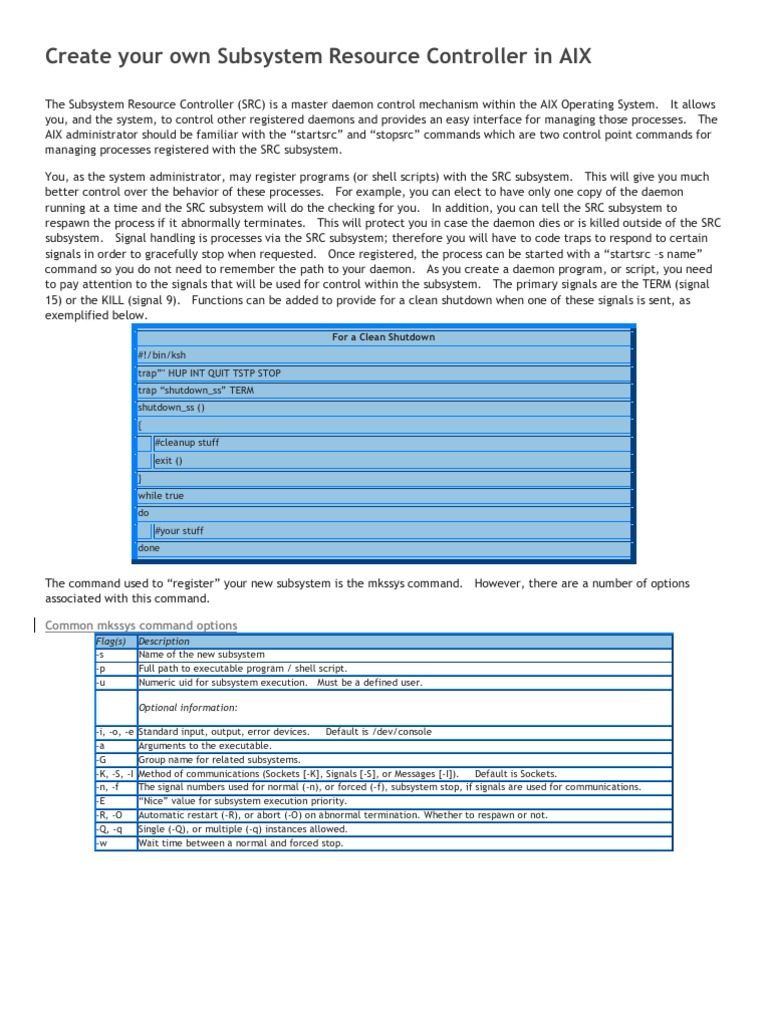 Subsystems In Aix Pdf Command Line Interface Software Engineering