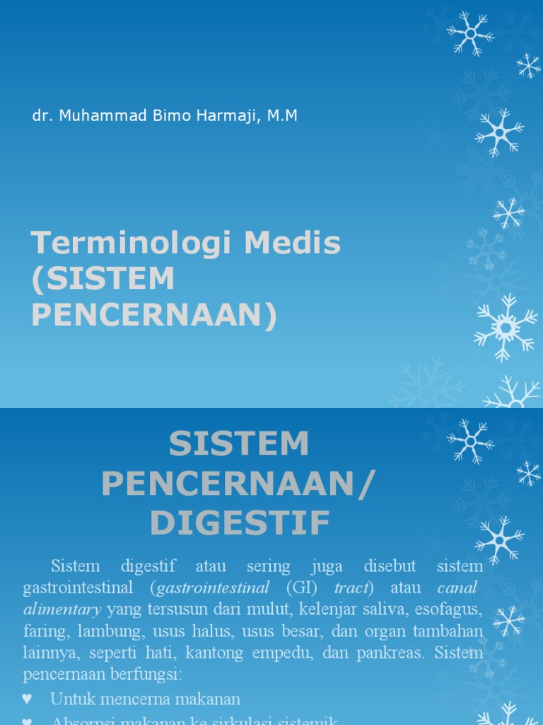 Terminologi Medis Sistem Pencernaan | PDF | Kajian Bahasa Asing ...