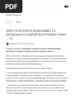 Jinsi Ya Kuandika CV - Mfano Wa CV Wasifu | PDF