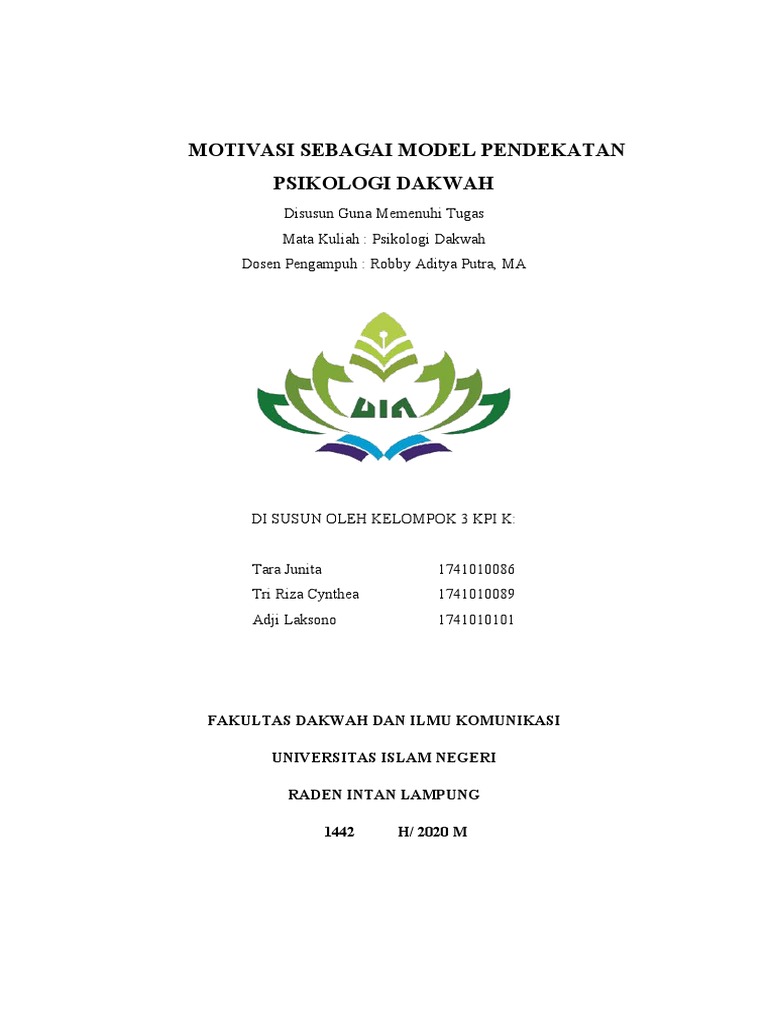 Kelompok3 Motivasi Sebagai Model Pendekatan Psikologi Dakwah | PDF