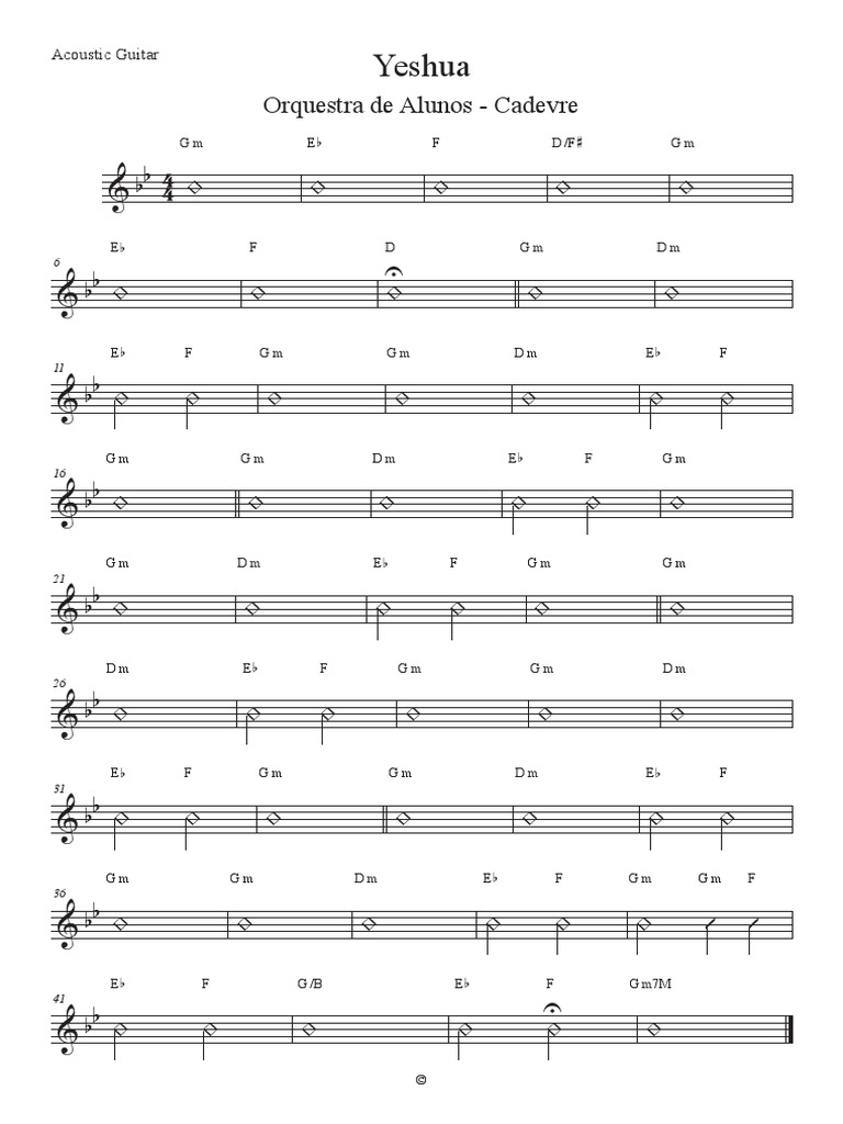 Yeshua Guitar Chords and Tabs | PDF
