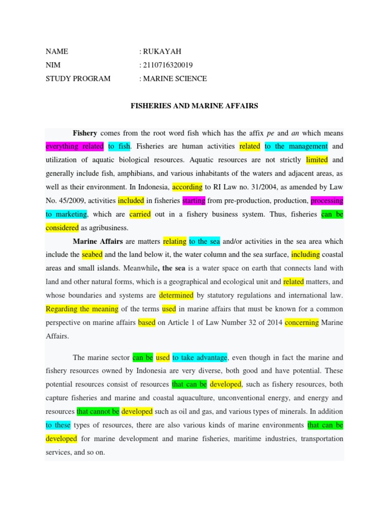 Rukayah Ilmu Kelautan (B.ing) | PDF