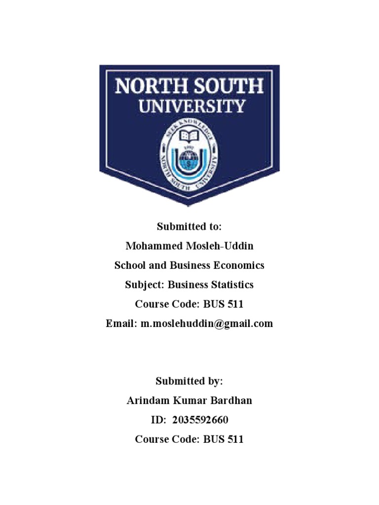 Submitted To: Mohammed Mosleh-Uddin School and Business Economics ...