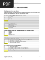 CHEF Quiz Multiple Choice Questions | PDF | Grilling | Foods