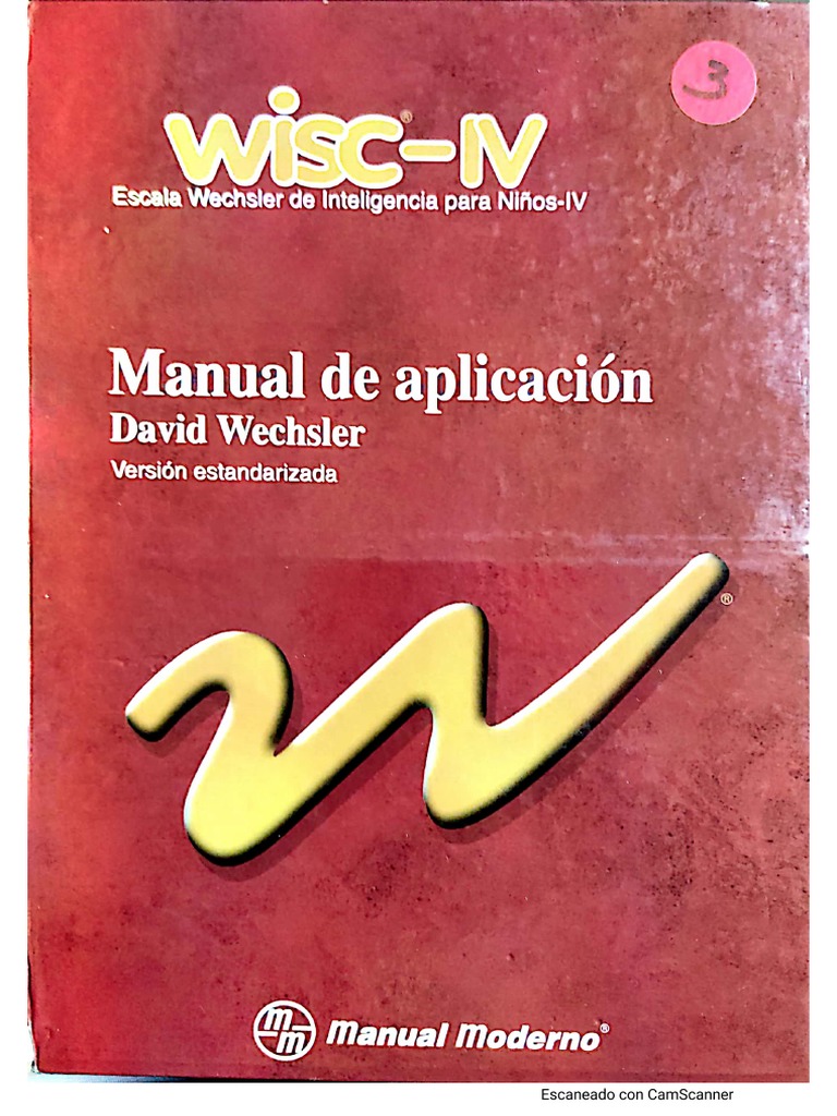 Manual de Aplicación WISC IV | PDF