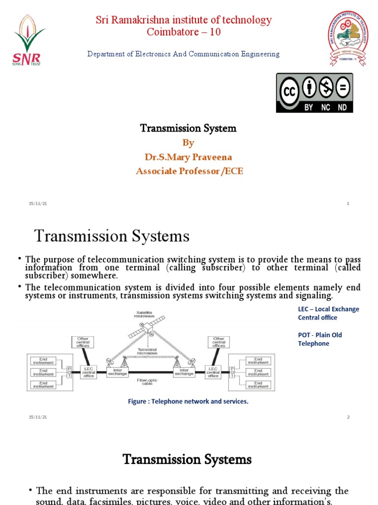 Transmission Systems in Telecommunications | PDF | Data Transmission ...