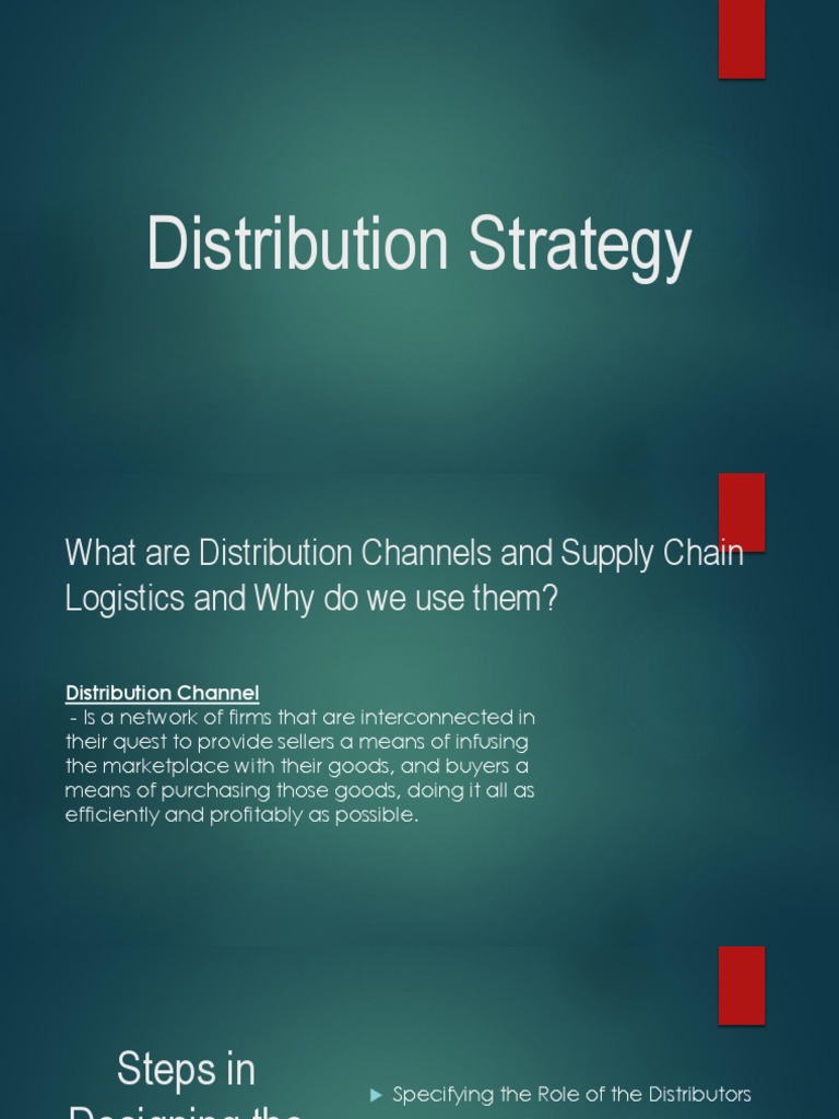 Distribution Strategy | PDF | Sales | Marketing