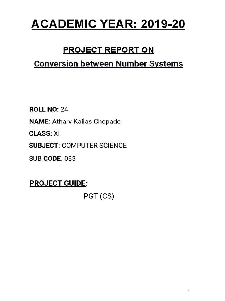 Conversion Between Number Systems | PDF | Information Age | Office Equipment