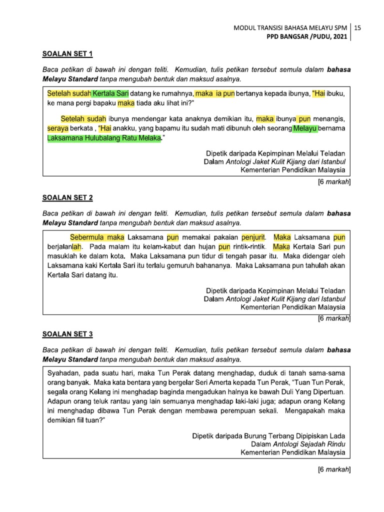 Bahasa Melayu Standard | PDF
