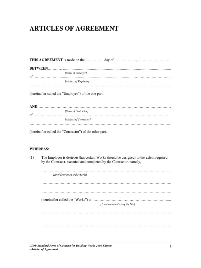 CIDB Standard Form of Contract | PDF | General Contractor | Insurance