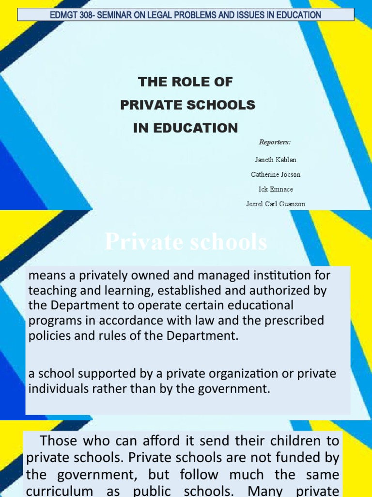 Benefits of Private Schools in Education | PDF | Schools | Teachers