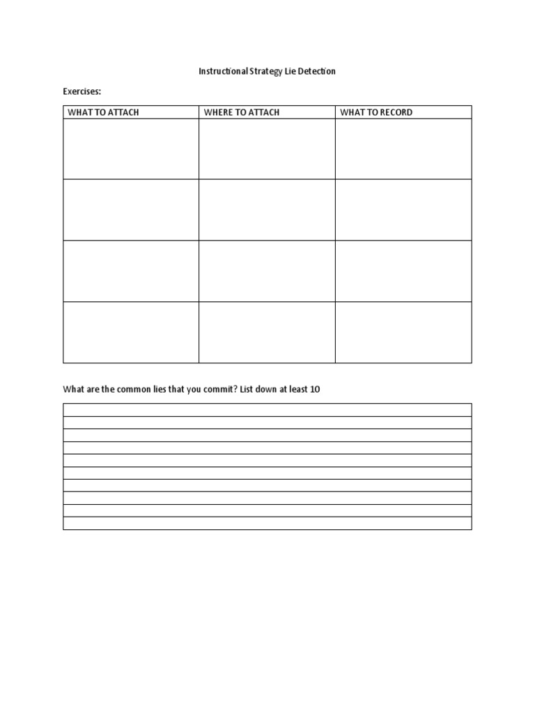 OJT Lie Detection | PDF | Career & Growth